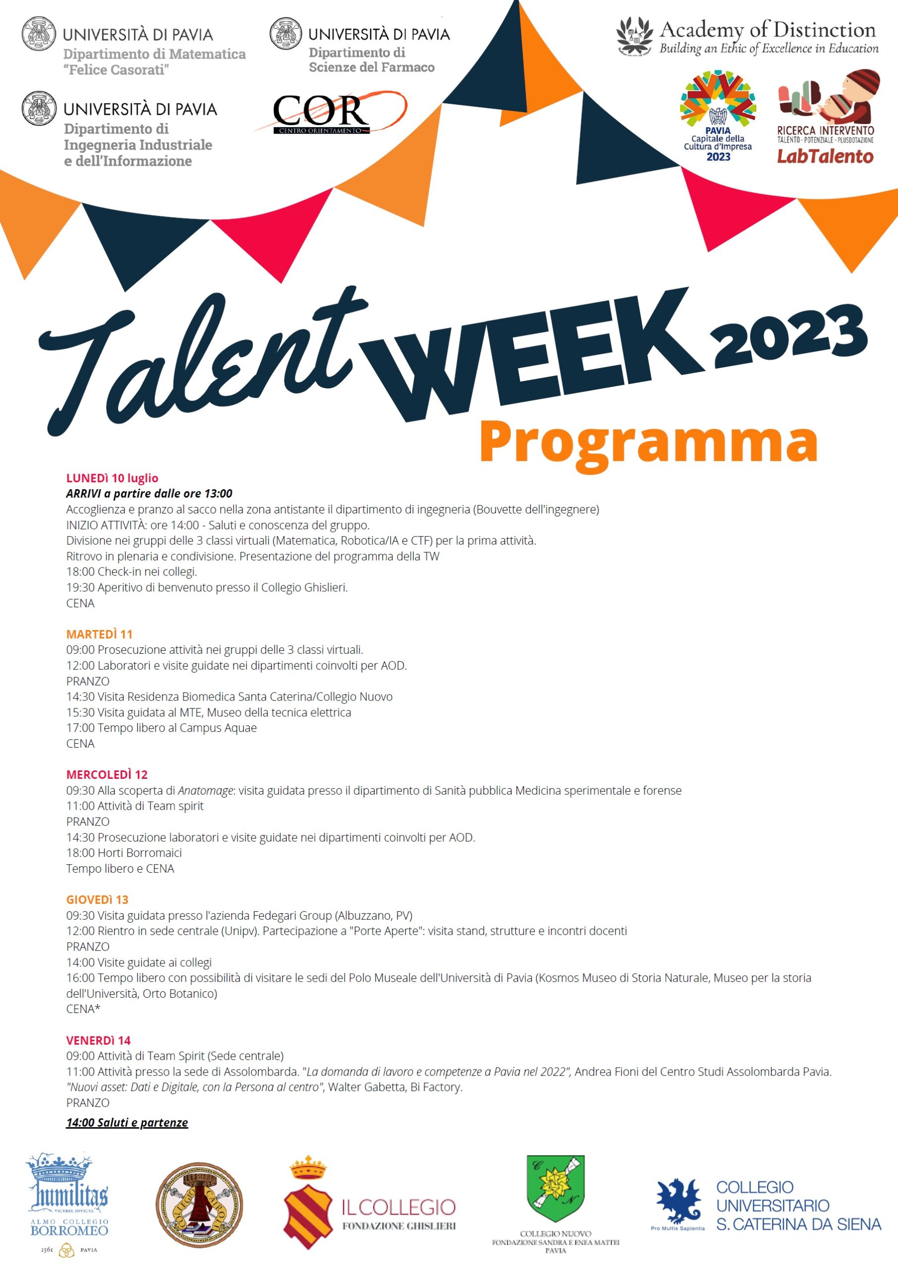 Talent Week 2023 - Collegio Nuovo